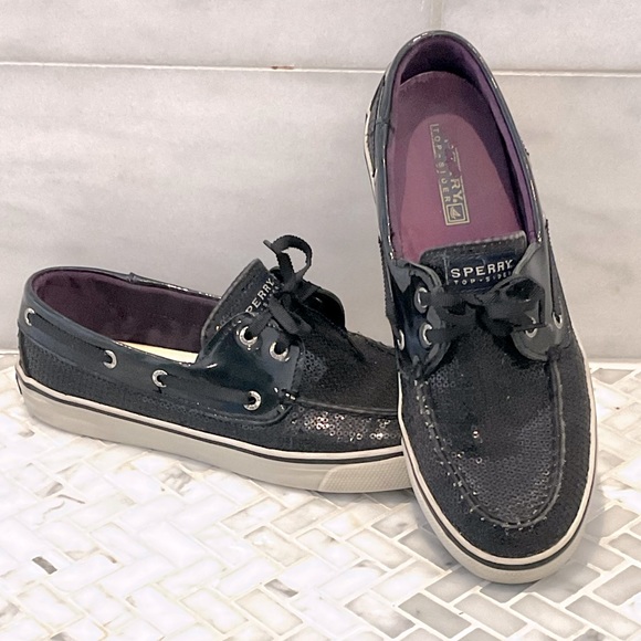 Sperry | Shoes | Black Sequin Sherry Topsider | Poshmark